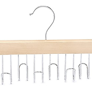 Amazon Basics Wooden Belt Hanger - Natural, 2-Pack