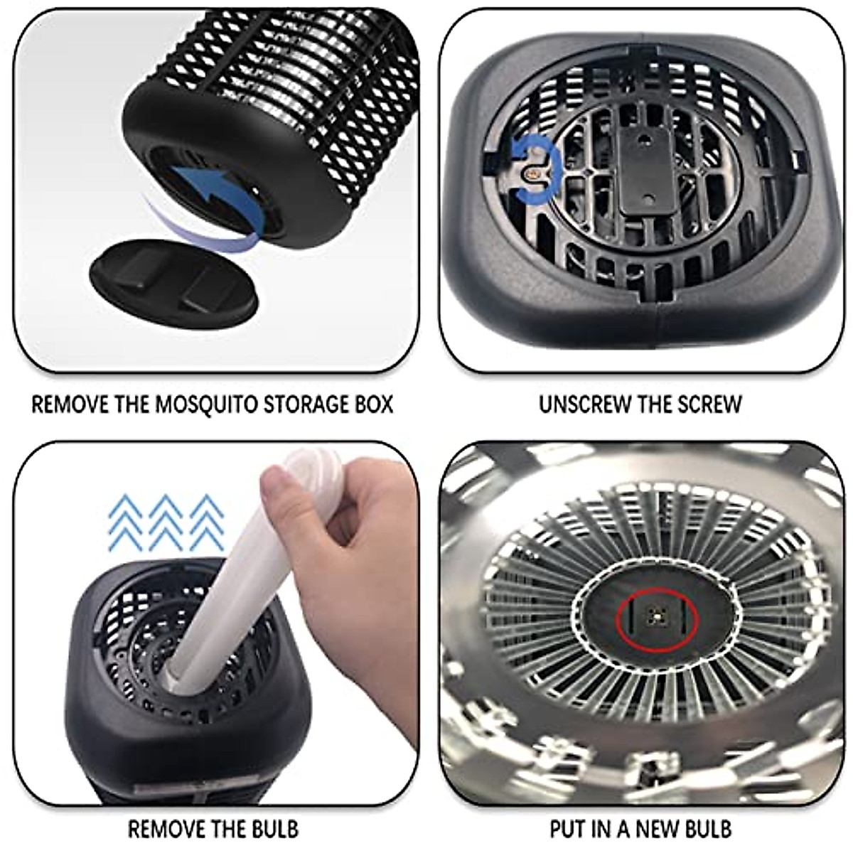 ZFITEI Bug Zapper Light Bulb Replacement for Most 15W Bug Zapper with 4-Pin Base, U-Shaped Bug Zapper Replacement Bulb,1 Pack