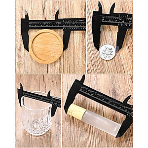 Mini Plastic Caliper 6 Inch 150 mm Vernier Caliper Double Scale (Metric/Inch) Eyebrow Ruler Plastic Vernier Caliper Sliding Gauge Measuring Tool for Student Office (Black, 20 Pieces)