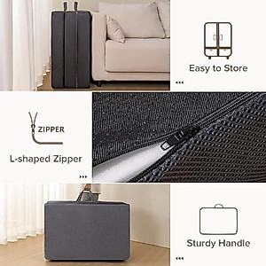 Vamcheer Tri Folding Mattress Single Size - 4 Inch Foldable Mattress for Travel/RV/Camping/Guest Room/Yoga, Tri-fold Memory Foam Mattress with Washable Cover, Handle & Non-Slip Bottom, 75"x25"x4"