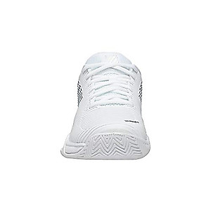 K-Swiss Women's Hypercourt Express 2 Tennis Shoe, White/Black, 7.5 M
