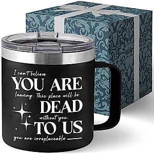 You Are Dead To Us Tumbler Going Away Gift For Coworker Woman - New Job Gifts For Men Gift For Coworker Leaving For New Job - Farewell Gifts For Coworkers Good Luck Gifts Coworker Coffee Tumbler 14Oz