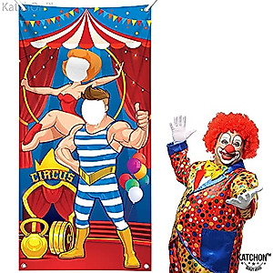 KatchOn, Carnival Photo Booth Backdrop - Large,72x36 Inch | Carnival Decorations for Event | Carnival Photo Door Banner for Carnival Theme Party Decorations | Carnival Backdrop, Mardi Gras Decorations