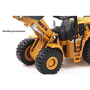 Ailejia 1/50 Scale Diecast Wood Grab Construction Vehicle Toys Timber Grab Truck Heavy Wooden/Building Articulated Alloy Construction Vehicle Model Engineering Car Toy boy Gift (Wood Grab)