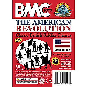 BMC Classic MPC Revolutionary War British Soldiers - Plastic Army Men Figures