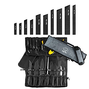 Chef Sac Chef Knife Roll Bag with 10-Pack Knife Guards Included