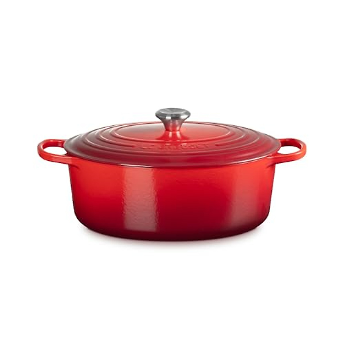 Le Creuset Enameled Cast Iron Signature Oval Dutch Oven, 8 qt., Cerise