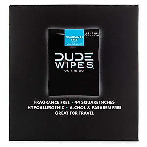 DUDE Wipes On-The-Go Flushable Wet Wipes - 1 Pack, 30 Wipes - Unscented Extra-Large Individually Wrapped Wipes with Vitamin E & Aloe - Septic and Sewer Safe