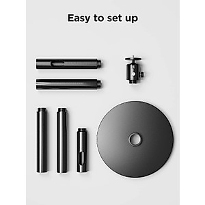 Pokitter Projector Floor Stand, Projector Tripod Black - Adjustable Height 4.1" to 40.2", 360 Degree Swivel Pivot Ball Head - Perfect for Small Camera Webcam Microphone Projector GoPro