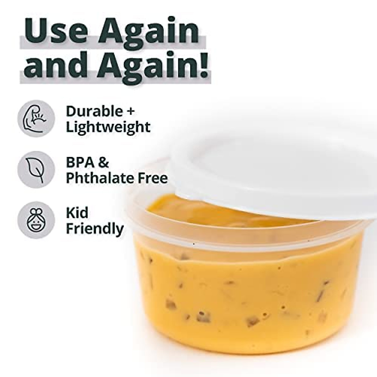 Greenco Small Food Storage Containers - 20 pcs | Plastic Food Containers with Lids | Deli Containers | Meal Prep Container | Pantry, Fridge, Kitchen Organization | Cereal, Spices, Snack Containers