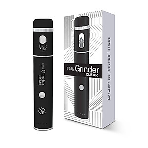 Easy Grinder Clear Glass Black Electric Herb Coffee Grinder Pollen Catcher Stainless Steel Blades