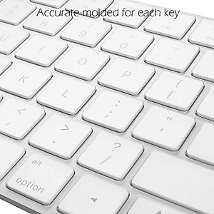 ProElife Keyboard Cover Skin for 2023-2021 Magic Keyboard with Touch ID and Numeric Keypad Model-A2520 U.S Enter Protector 0.12-mm TPU Protector (3 Keys ON The Left of The Space BAR) (Clear)