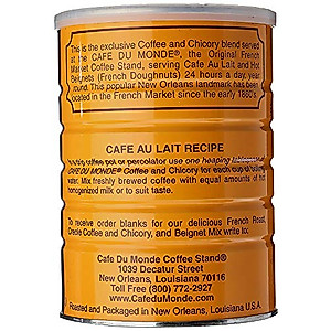 Cafe Du Monde Ground Original French Chicory Roast Chocolate-like Coffee SET 2 PACKS with 2 Stainless Steel Mixing Stirring Spoon | Coffee Stirrers