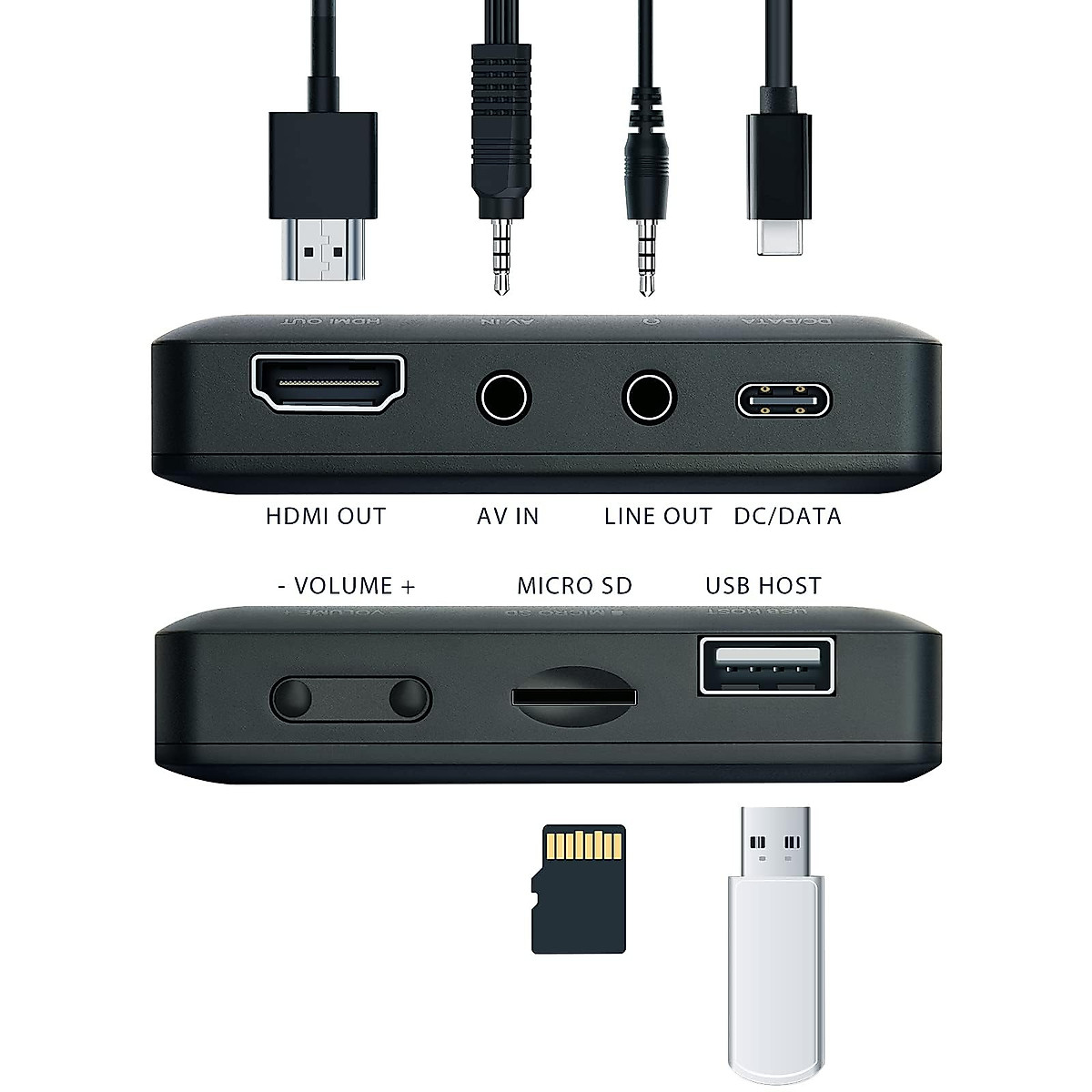 Mwin Video to Digital Converter, VHS to Digital Converter with 4.3" Screen, Capture Record Video from VCR/VHS/Hi8/DVD/Camcorder/RCA/Gaming Systems, No PC Required