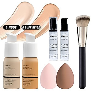 YBUETE All in One Makeup Set Kit for Women Full Kit, Makeup Gift for Women Teen Girl, Naked Eyeshadow Foundation Face Primer Brush 3 in 1 Palette Lip Gloss, Eyebrow Soap Mascara Eyeliner cosmetic bag