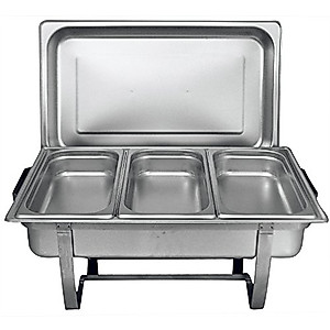 Tiger Chef Third Size Stainless Steel Steam Table Water Pan, Food Pan For Food Warmer Buffet Server for Parties, Restaurants, Catering Supplies (3, Third Size)