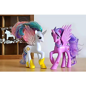Little Horse Toy Friendship Movie Feature Character 14CM Doll Action Figure Model Toy for Girls (Fluttershy)