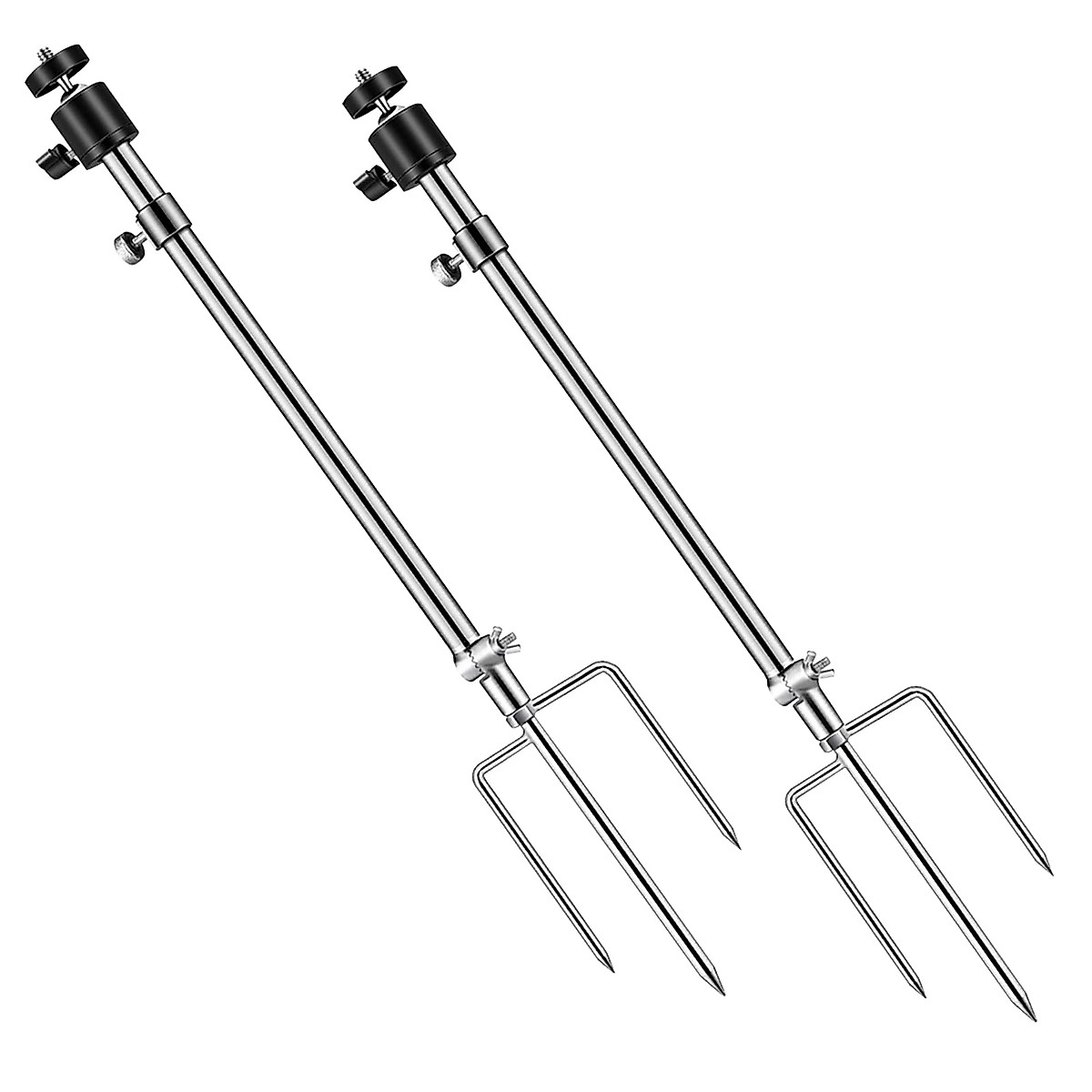 Adfitjo 2 Pack Trail Camera Mount, Support All Hunting Cameras with ¼ - 20 Thread Inserts, Foldable Stainless Steel Bracket