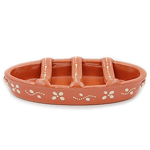 Ceramica Edgar Picas Traditional Portuguese Clay Terracotta Sausage Roaster (N. 2 Medium)