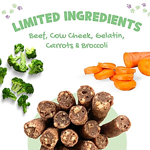 Nature Gnaws Beef Chew Sticks for Dogs 1LB - Premium Natural Dog Treats - Limited Ingredient Long Lasting Rawhide Free Dental Chews