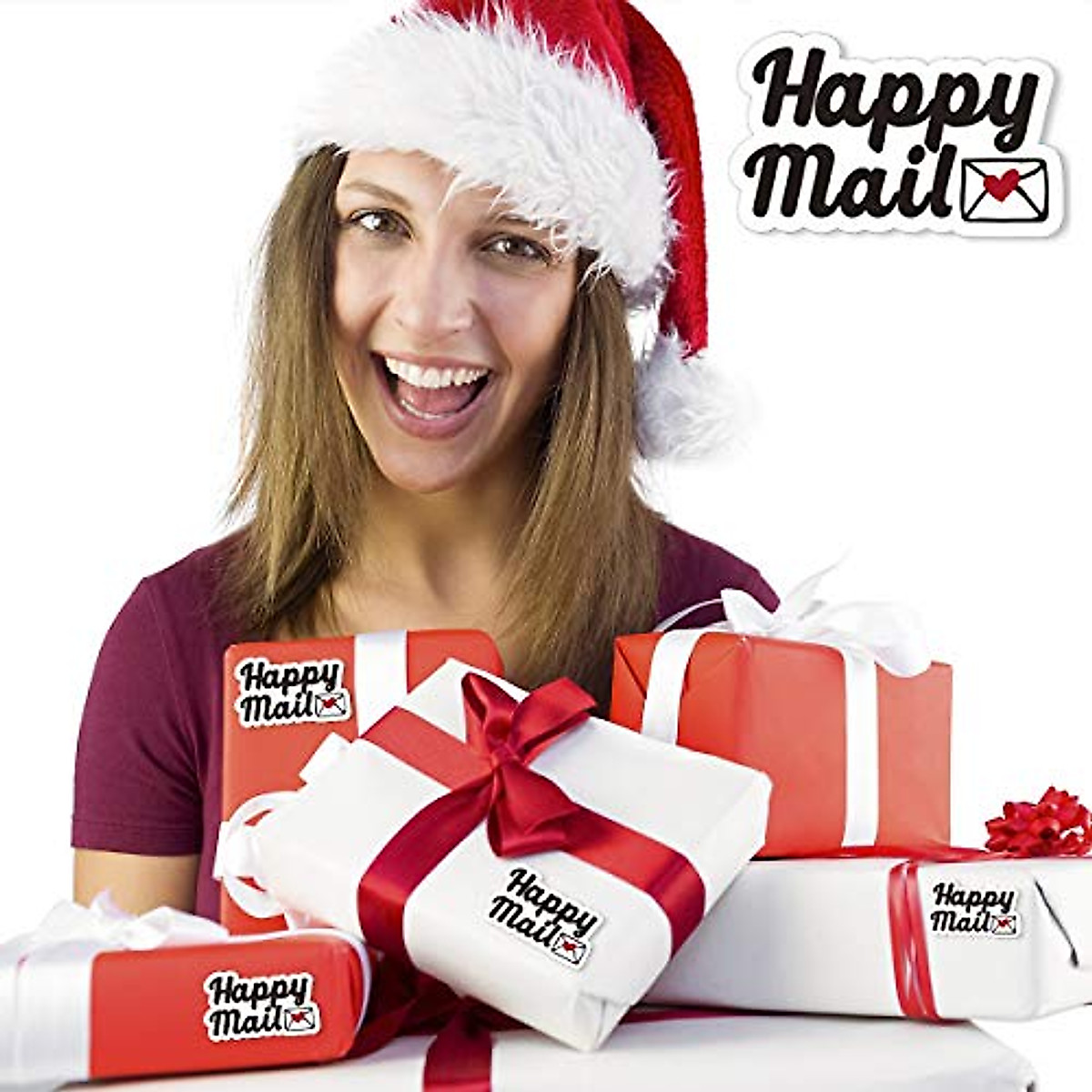 Muminglong Thank You Sticker, Small Business, 500 PCS (Happy Mail with)