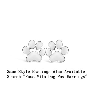 Paw Print Necklace, Paw Necklace, Dog Necklace, Dog Jewelry For Women, Dog Paw Necklace, Dog Pendant, Dog Necklaces For Women (Silver Tone)