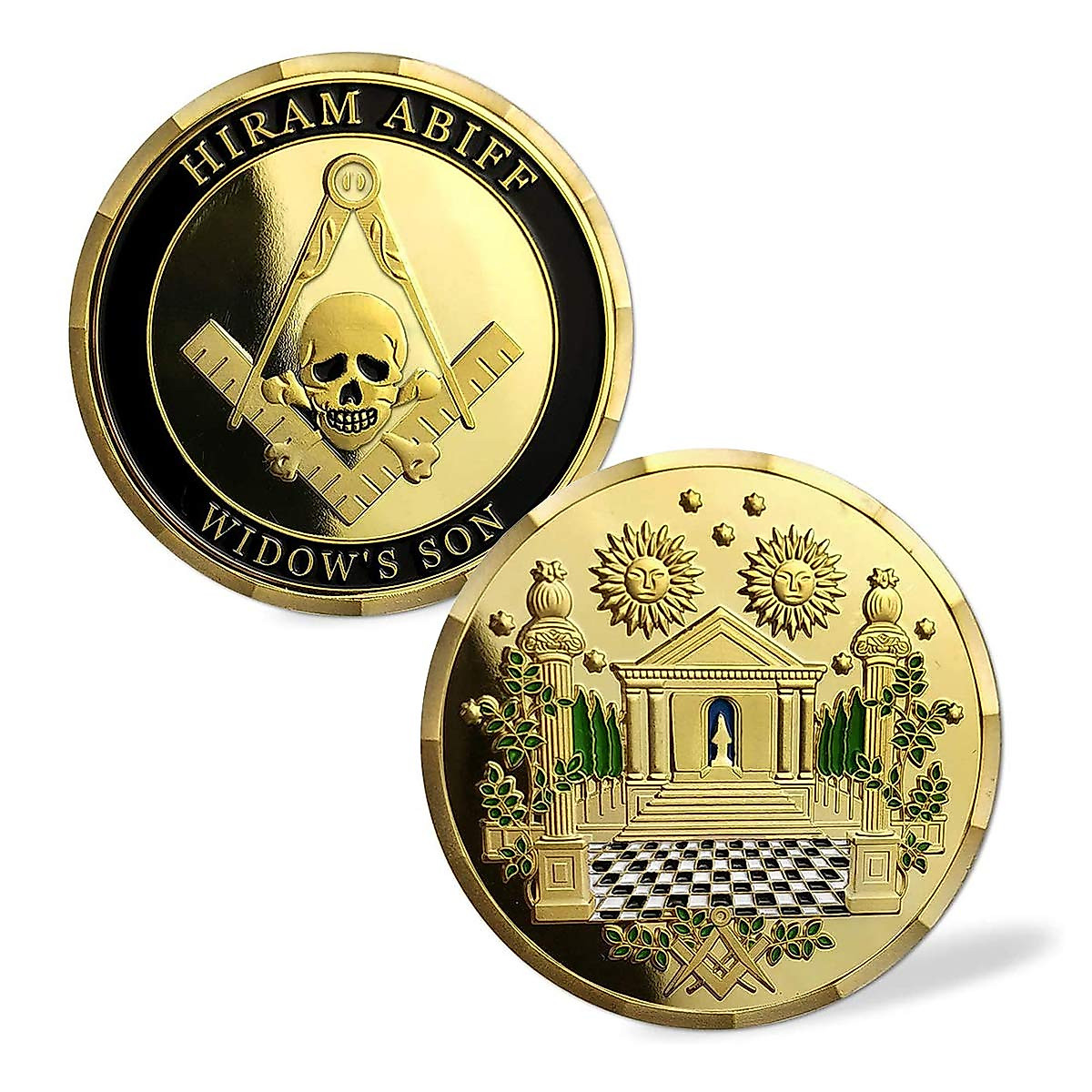 Masonic Challenge Coin Grand Master Hiram Abiff Widow’s Son Freemason Blue Lodge Commemorative Coins Gift