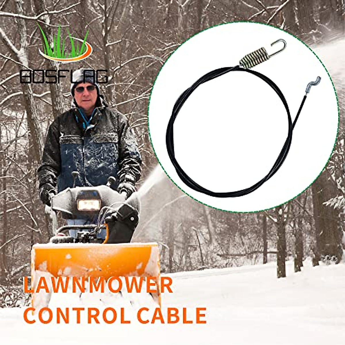 BOSFLAG 946-04230b Auger Cable Replaces MTD 946-04230b, 746-04230 Cable, 746-04230a, 946-04230b, 946 04230b, 746 04230, 746 04230a, 946 04230b Cable for MTD SB624, SB626, SB628, SB630 Snowblowers
