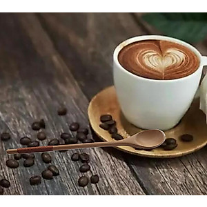 Handmade Wooden Long Handle Coffee Spoon Stirrer with Khaki Cable Tie, Retro Honey Jar Spoons Teaspoon Tea Stirring Spoon (2 Pack)