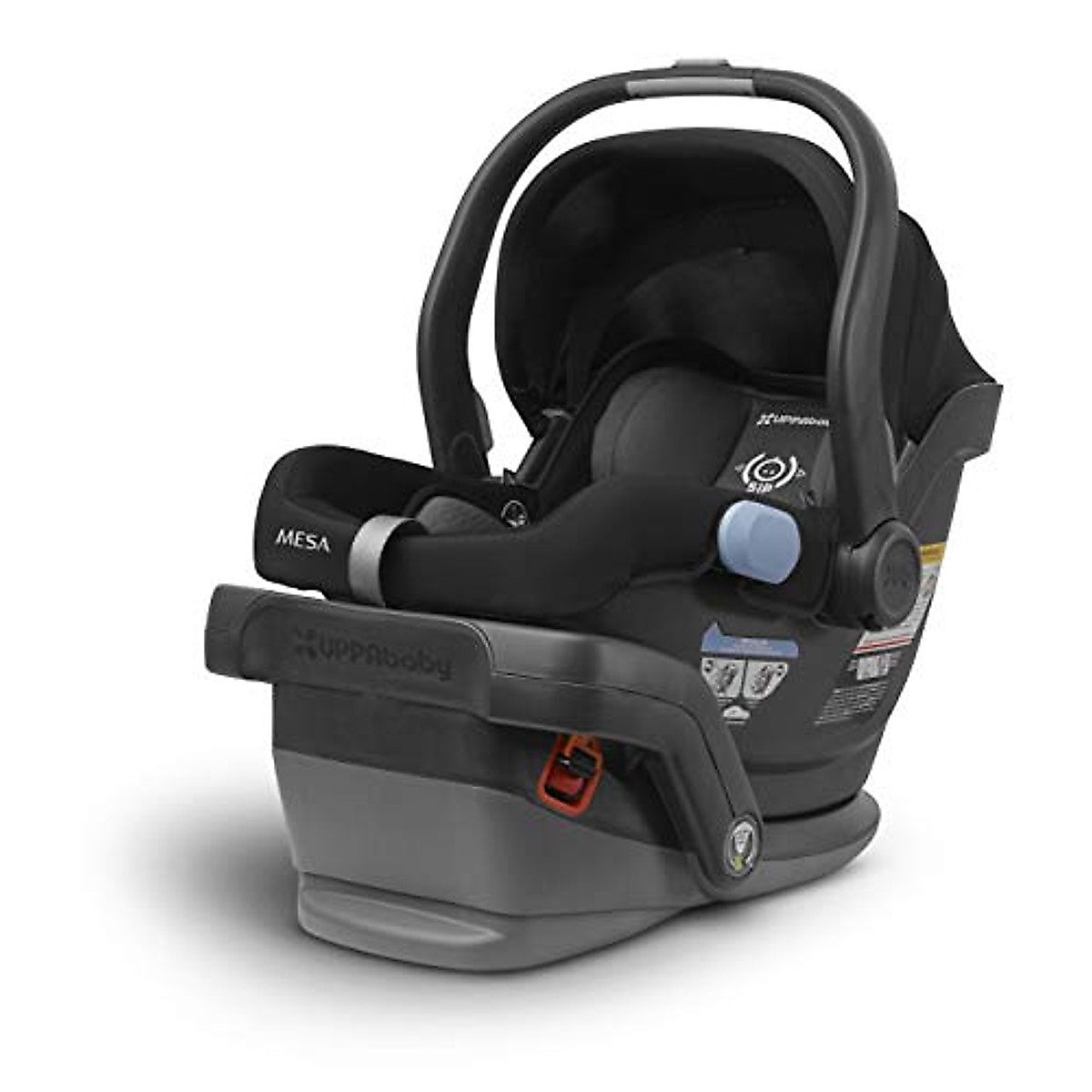 UPPAbaby Cruz V2 Stroller - Gregory (Blue Marl/Silver/Saddle Leather) + Mesa Infant Car Seat - Jake (Black)