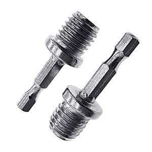 HUIFACAI 2 Pcs/Set M14 Hexagon Connecting Rod Adapter Drill Chuck 1/4 Connecting Rod Stainless Steel Parts 1/4 Connecting Rod Adapter Drill Chuck M14 2x Stainless Steel