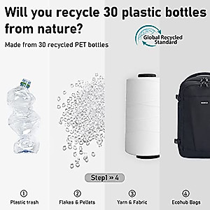 ECOHUB Travel Backpack 16'' Personal Item Backpack with 13 Pockets Carry on Bags for Airplanes Travel bags for Women Men Airlines Approved Small Hiking Backpack with USB Port Casual Daypack Black