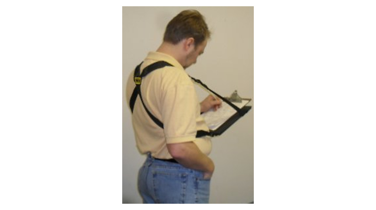 Connect A Desk: Hands-Free Mobile Laptop Desk Harness