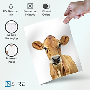 Insire Baby Animal Prints for Nursery, Baby Animal Pictures for Nursery, Farm Animal Pictures Wall Decor, Farm Animal Wall Decor, Farm Animal Pictures, Farm Animal Nursery Decor - (8x10 Unframed)