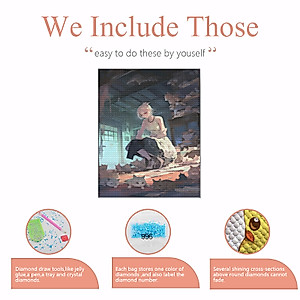 5D DIY Diamond Painting Cat - Cat Floor Art Diamond Painting Kit for Adults - Full Diamond Round Rhinestone Crafts - Suitable for Home Wall Decor (12x14inch)