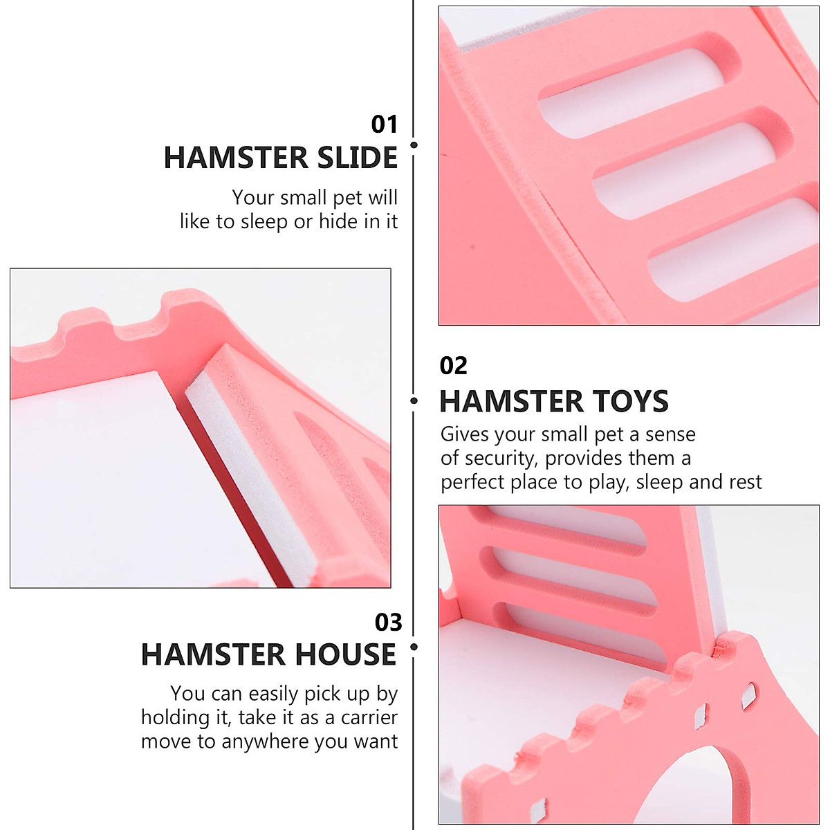 1pc Little Pet Staircase Villa Hamster Habitat Small Hamster Toys Wooden Hamster Hut Novel Hamster House Hamster Villa Pet Supply Small Pets Toys Pet Playing House