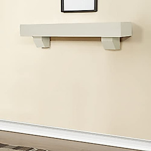 Duluth Forge 60-Inch Fireplace Shelf Mantel with Corbels - Antique White Finish