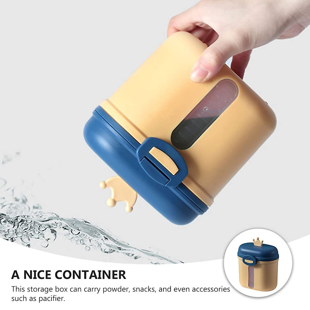 Kisangel 1 Set Baby Formula Dispenser Milk Box Baby Snack Containers Spill Proof with Lid for Fruits, Snacks and Nuts