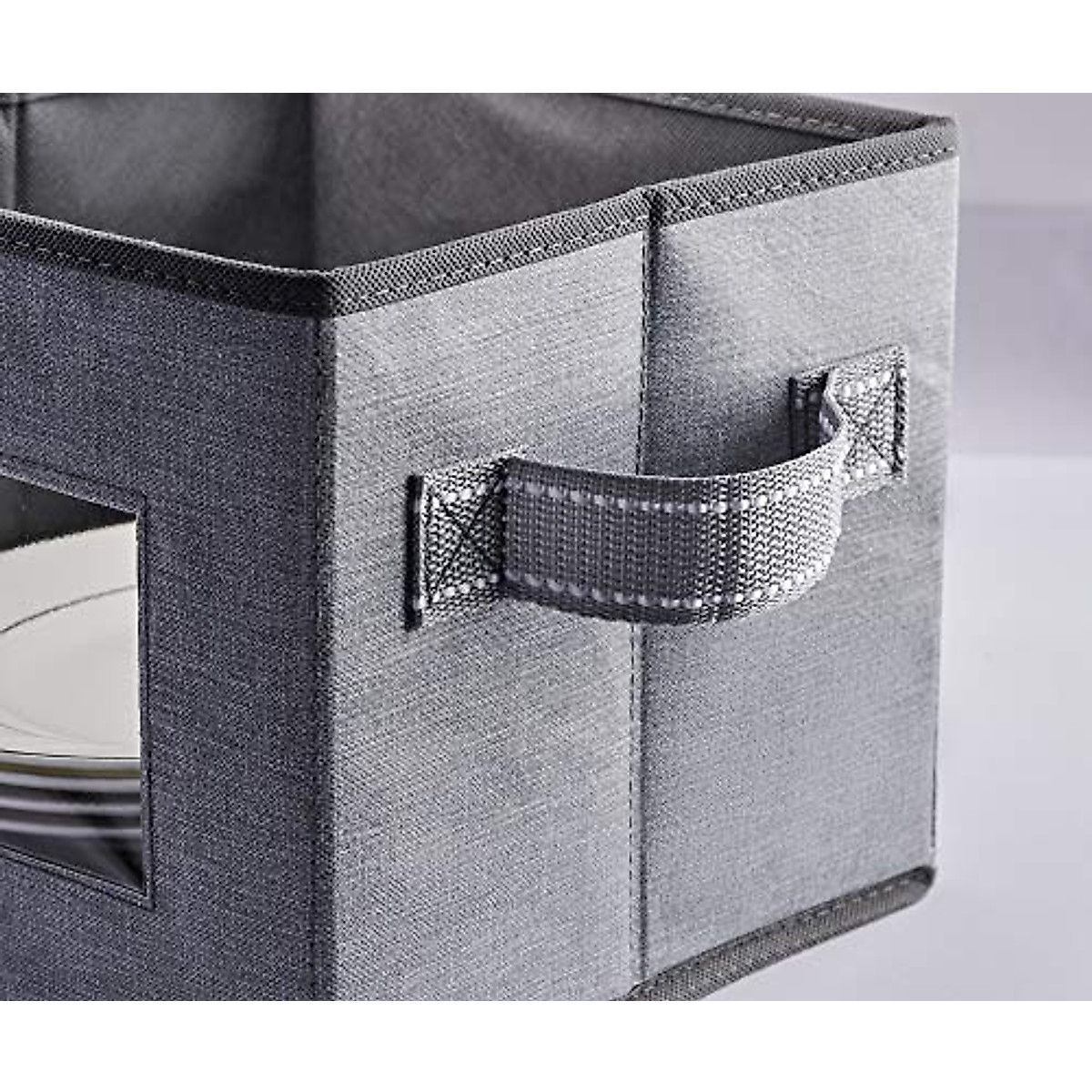 VENO 4 Sizes Dinnerware Storage Box w/ Lid and Handles, China Storage Containers for Dishes, Plate Packing Supplies, Moving Boxes, Transport, Protection, Dividers Included (4 Sizes Bundle, Hold 48 Plates)