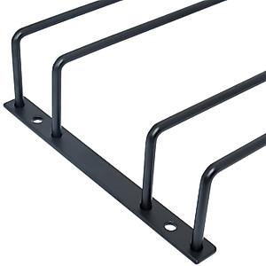 zoohot 9.64-Inch Under Cabinet Wine Glass Rack Stemware Holder Glasses Storage Hanger Metal Organizer for Bar Kitchen Black(2 Row)