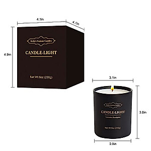 Gifts for Women, Sandalwood Rose Candles, Home Scented Candle, 8 oz Fall Soy Candles, Birthday Gifts for Women, Christmas Thanksgiving Gifts for Women, Online Dating Present，Black Gift Box