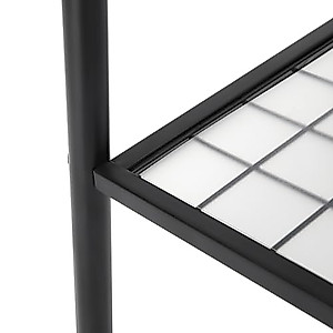 SONGMICS Clothes Rack, Clothing Rack, Garment Rack with Steel Frame, with Hanging Rail and Shelf, 13.2 x 36.4 x 60.2 Inches, for Bedroom, Dressing Room, Laundry Room, Ink Black UHSR23BKV1