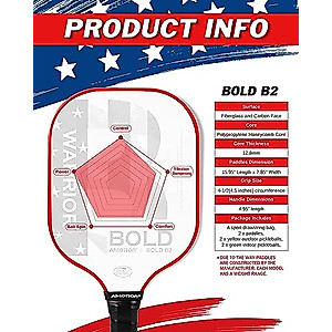 Pickleball Paddles, Pickleball Set, USAPA Approved Multilayer Fiberglass and Carbon Face, 25% Thicker Polypropylene Core Pickleball Rackets Set, Lightweight Pickleball Paddles Set of 2 &4 Balls & Bag