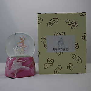 Dreamwizor Snow Globe for Birthday, Ballet Recital Gift, Made with Real Glass, Collectible Ballet Dancer Snowglobe for Adult, Musical Snow Globe Gift for Wife, Women and Girls, Tuned Swan Lake
