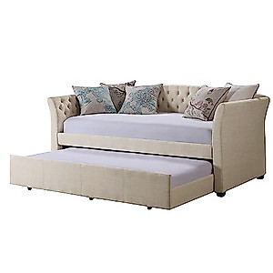 Rosevera Elsa01 Elsa Twin Size Daybed with Trundle Charcoal