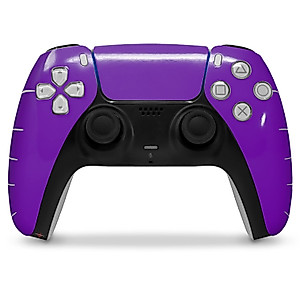 WraptorSkinz Skin Wrap compatible with Sony PS5 DualSense Controller Solids Collection Purple (CONTROLLER NOT INCLUDED)