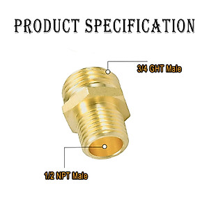 YOUHO Garden Hose Adapter 1" NTP Female x 3/4" GHT(F) Drip Irrigation Tubing to Faucet - Reusable Connector Fittings for Most Rain Bird, Orbit, Dig, Toro, Garden Extension Repair Fitting 1PCS