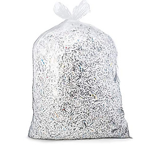 65 Gallon Clear Trash Bags , (50 Bags w/Ties) Clear Recycling Plastic Garbage Bags. 60 Gallon, 64 Gallon, 65 Gallon Trash Bags