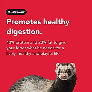 ZuPreem Premium Daily Grain Free Ferret Diet Food, 4 lb - Nutrient Dense, Highly Digestible, High Protein Levels