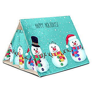 Y-DSIWX Guinea Pig Hideout Cozy Hamster House Cave for Bunny Chinchilla Hedgehog Small Animal Christmas Cute Snowman